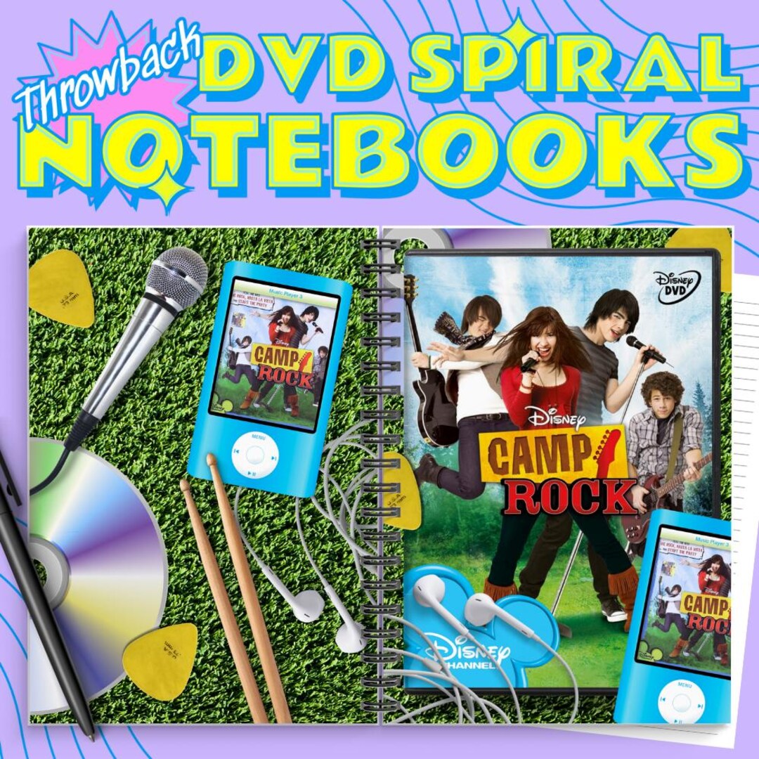 Disney Channel Throwback DVD Spiral Notebook - Camp Rock - Etsy