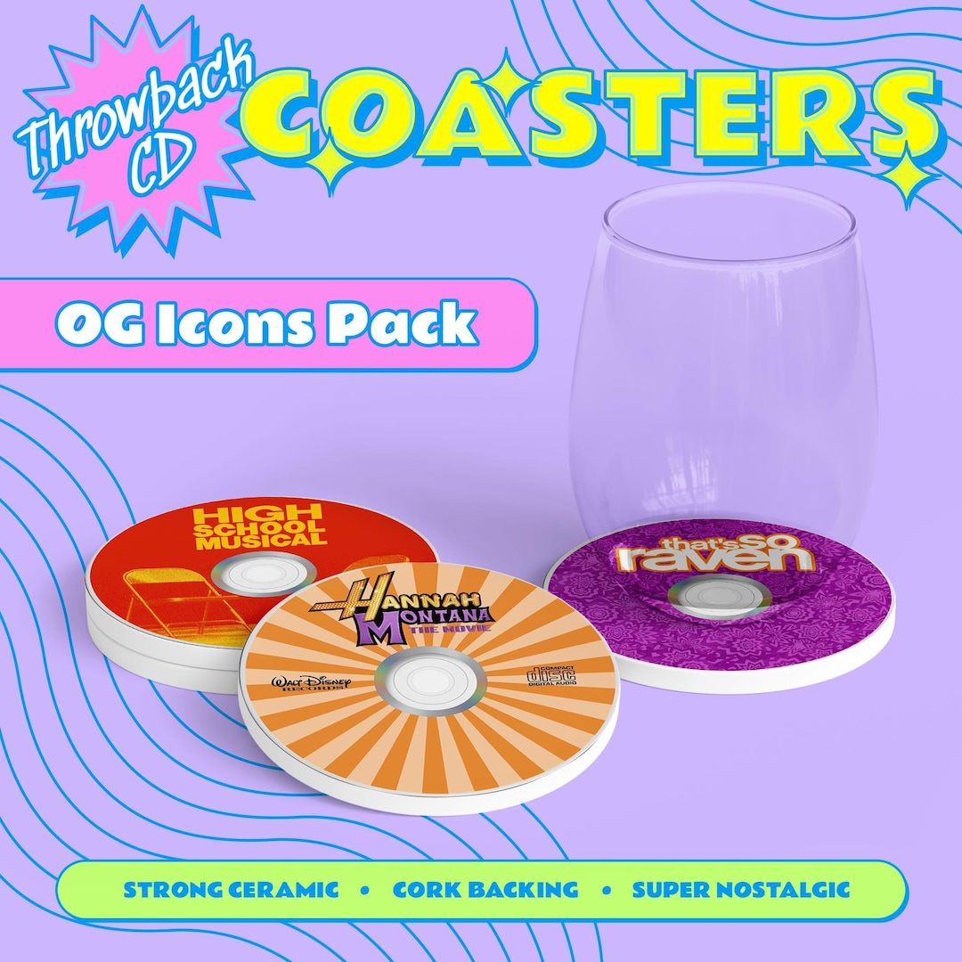 Disney Channel Throwback CD Coasters - High School Musical, Raven ...