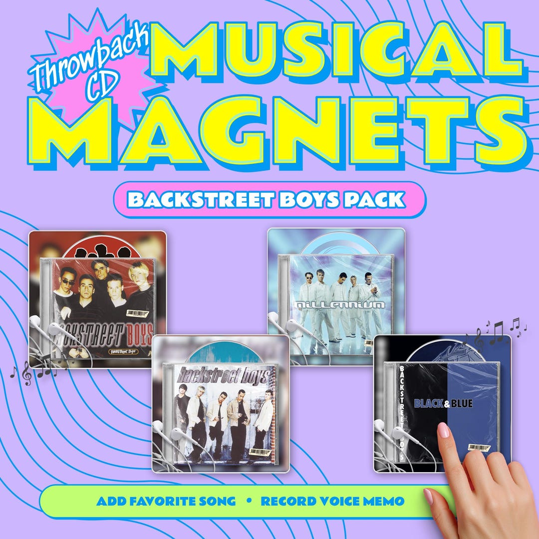 Retro Throwback 2000s Music Fridge Magnets - Backstreet Boys Pack - Etsy