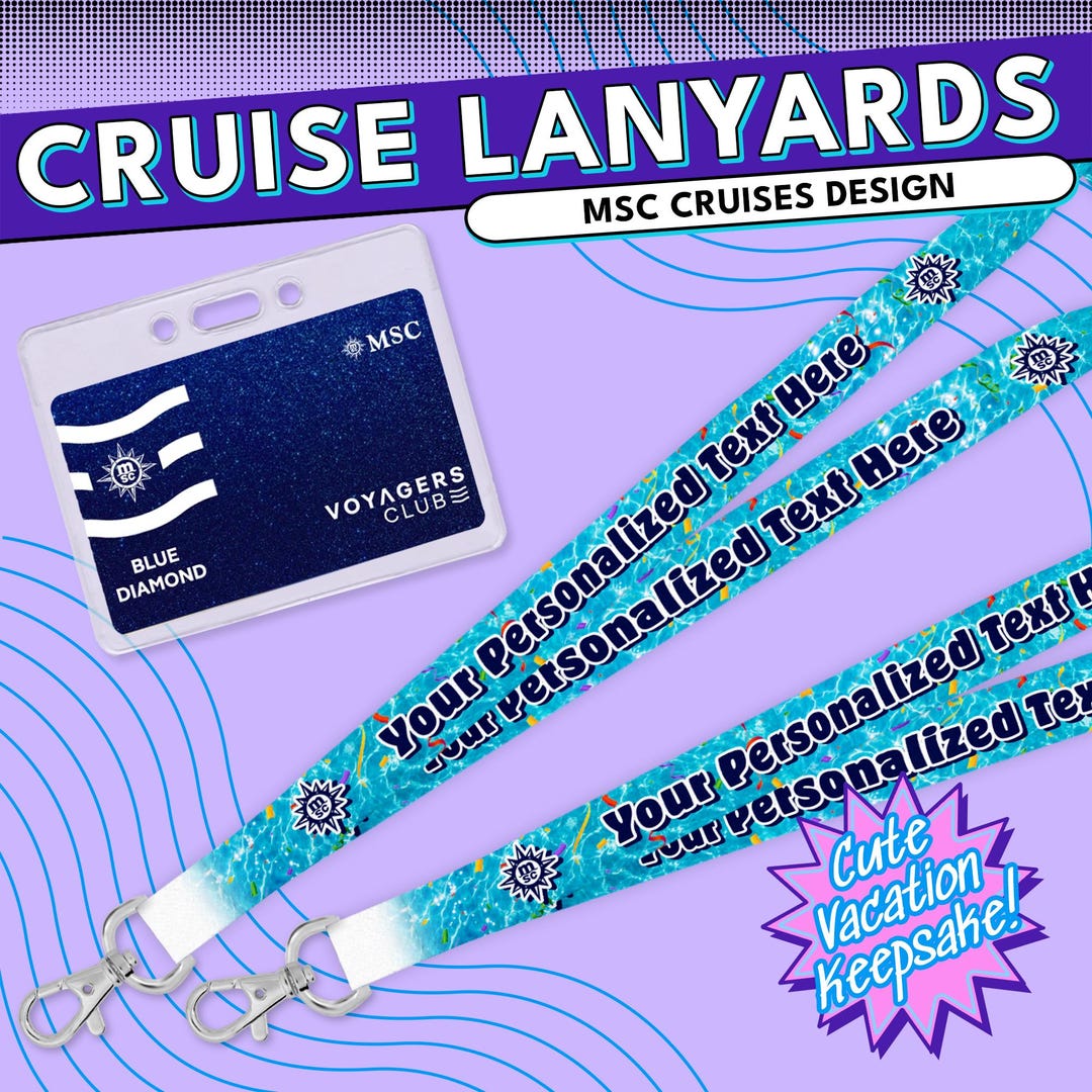 Personalized MSC Cruise Lanyard - Custom Key Card Holder for Family ...