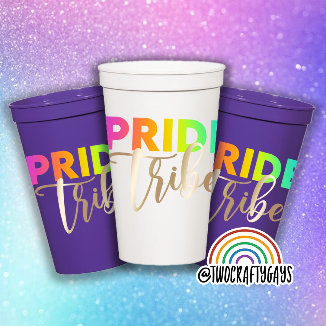 Pride Tribe Party Cups set of 8 LGBT Gay Pride Wedding Honeymoon ...