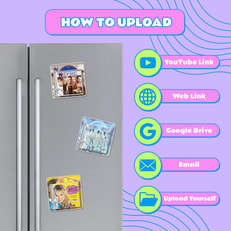 Retro Throwback 2000s Music Fridge Magnets - Pop Girl Power Pack - Etsy