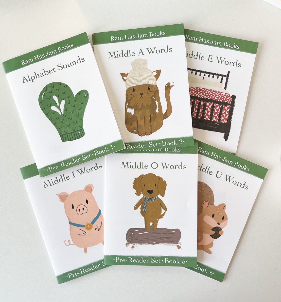 Set 1 ABC Alphabet Home Scool Learning to Read Books Pre-reader Ram Has ...