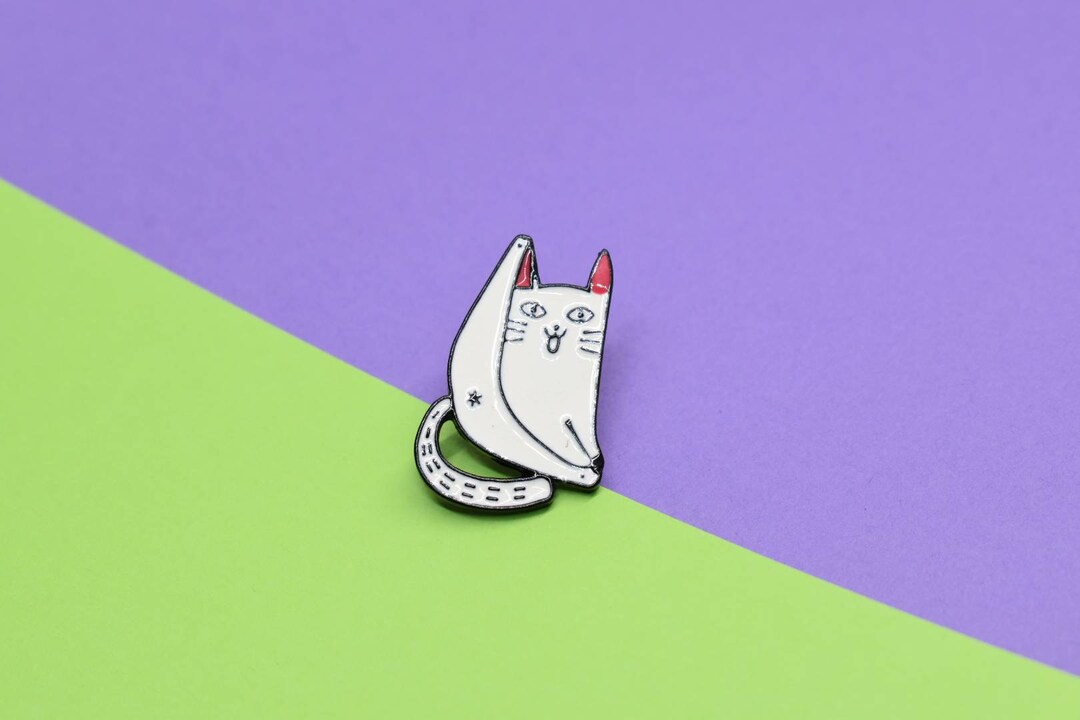 Funny Cat Enamel Pin Cat Buttock Kawaii Brooch Enamel Pin - Etsy
