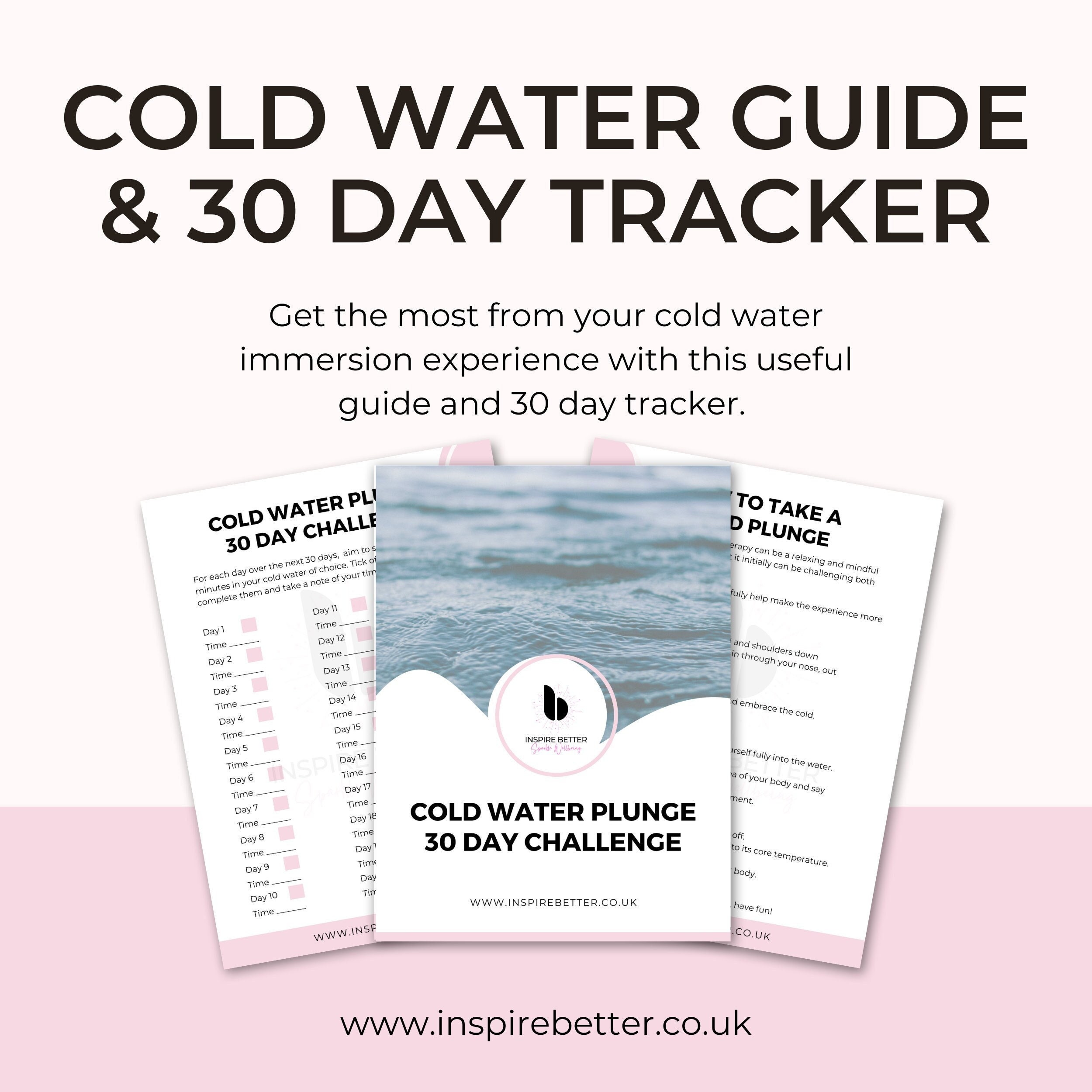 Cold Water Tracker and Guide - 30 Day Challenge Tracker for Cold Water ...