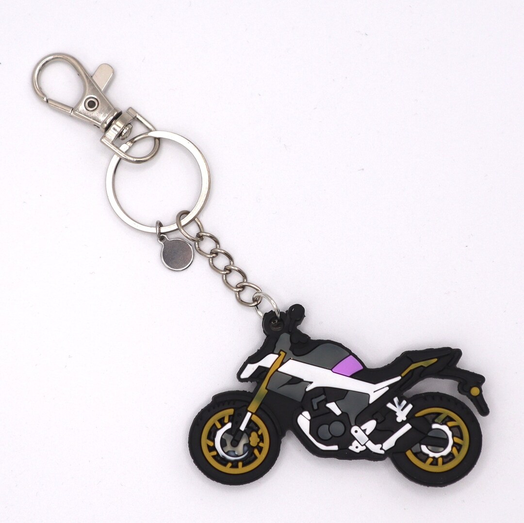Motorcycle Key Chain With Gray Motorcycle Pendant and Lobster Clasp - Etsy