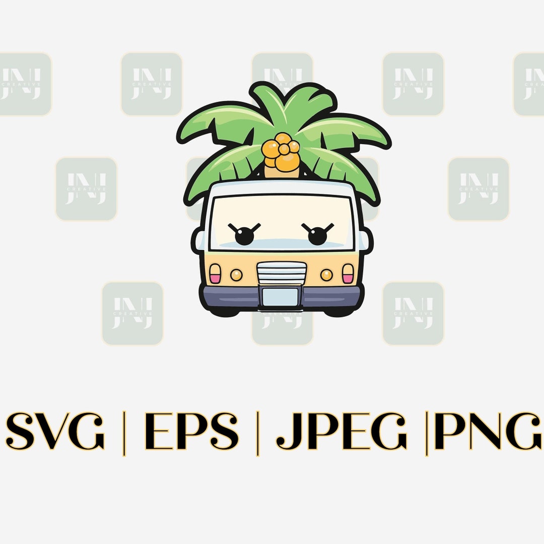 Van Life Svg, Van Beach Clip Art, Surf Van Png, Tropical Camper Van Svg ...