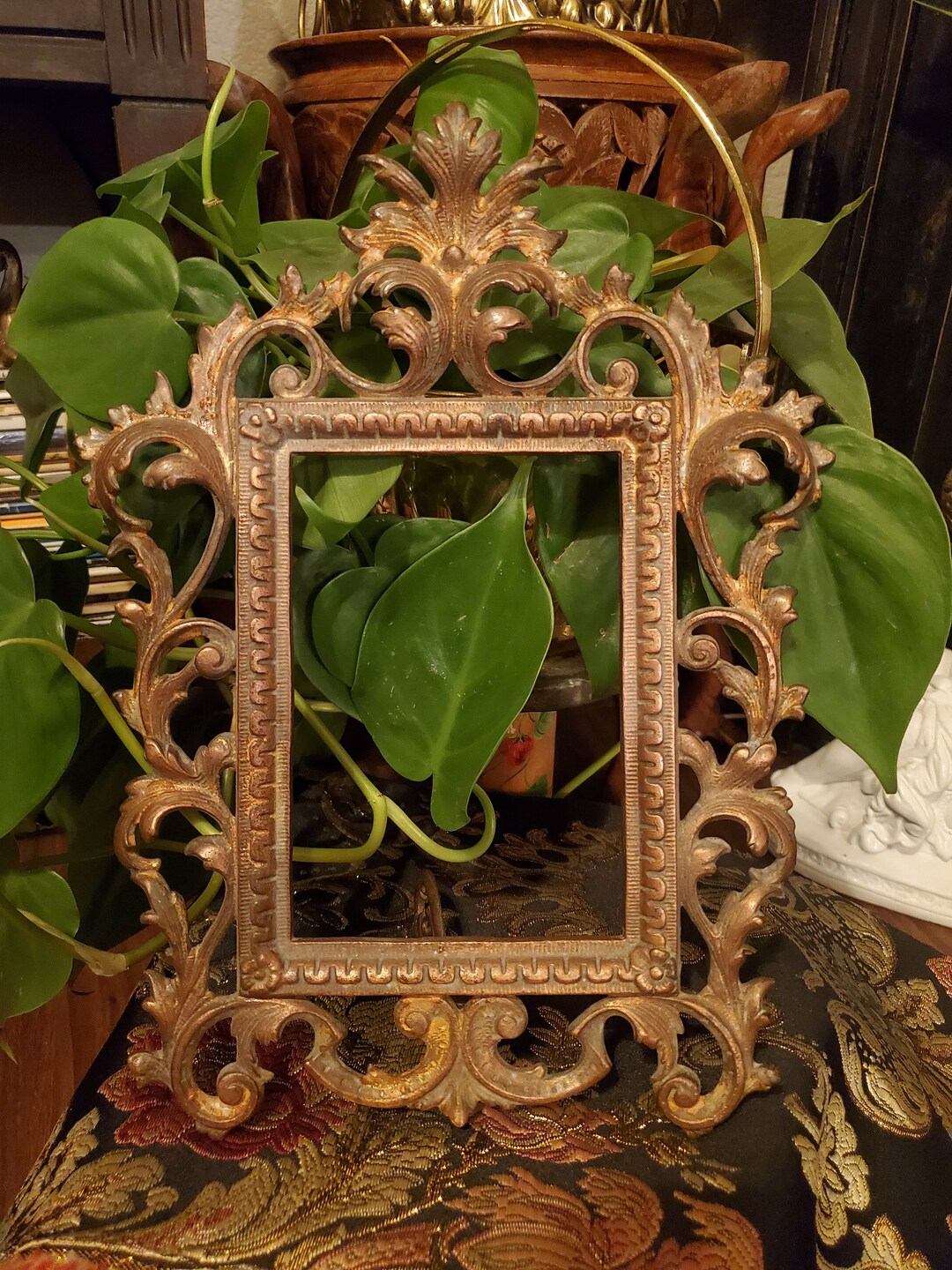 Antique 1900's Victorian Cast Iron Picture Frame With Stand - Etsy