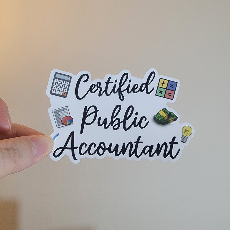 CPA Sticker, Certified Public Accountant Laptop Sticker, Laptop Decal ...