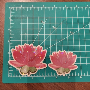 Lotus Holographic Sticker 2.5x2 Inch, Laptop Sticker, Water Bottle ...
