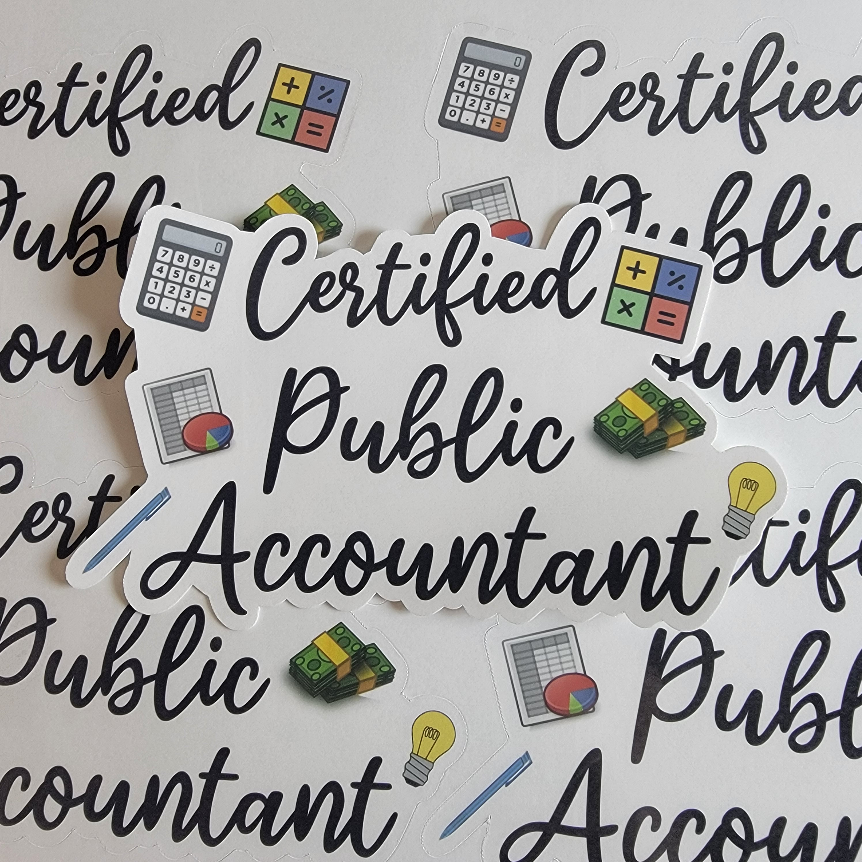 CPA Sticker, Certified Public Accountant Laptop Sticker, Laptop Decal ...