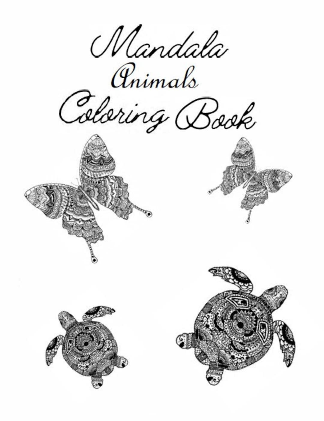 Mandala Animals Coloring Book - Etsy