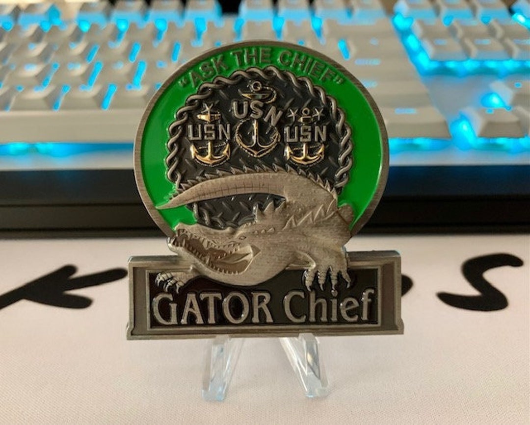 Beautiful Navy Chief LPD-27 Gator Mess CPO Challenge Coin - Etsy