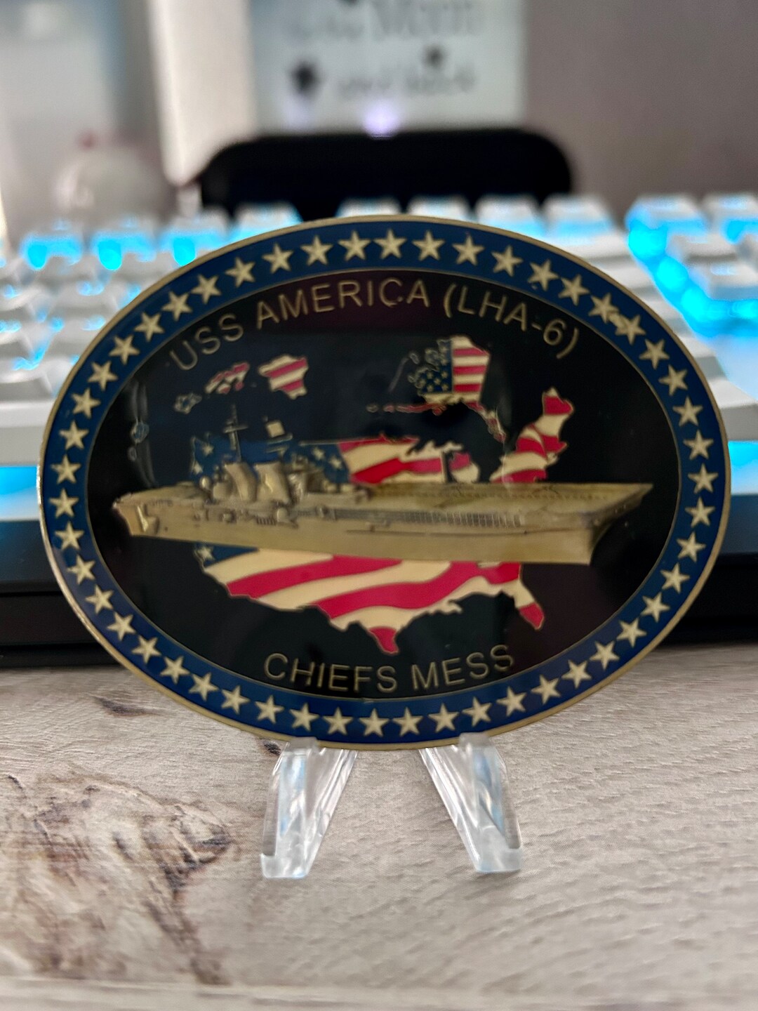 Beautiful Navy Chief USS America CPO Challenge Coin - Etsy