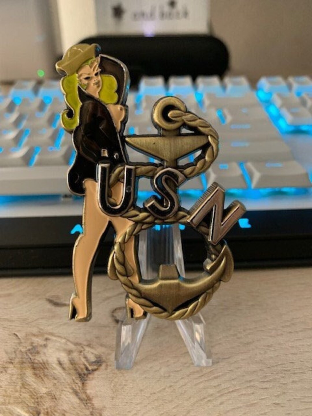 Beautiful Navy Chief SJ Sailor Girl Antique CPO Challenge Coin - Etsy