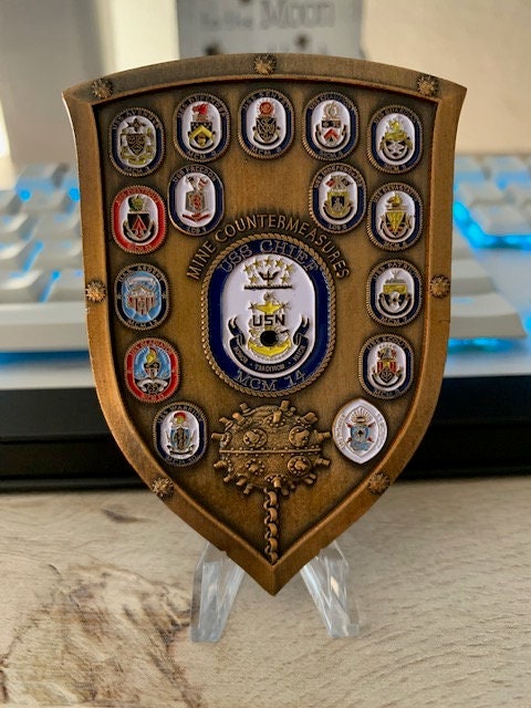 Beautiful Bronze Navy Chief Mine Countermeasure Ships CPO Challenge ...