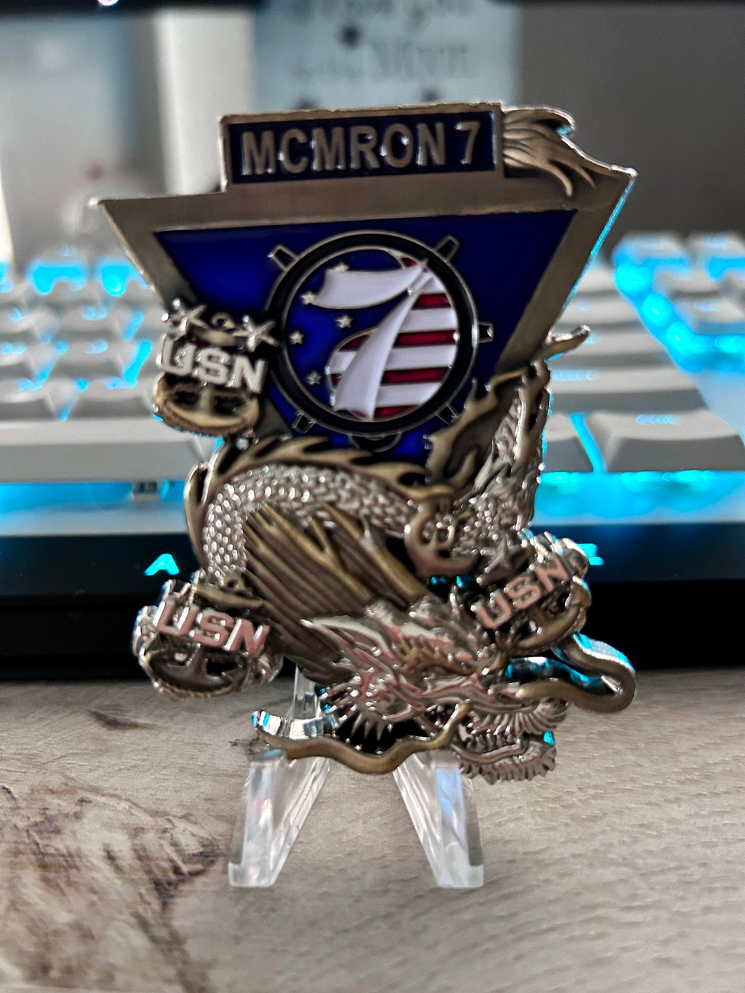 Beautiful Navy Chief Antique MCMRON 7 CSEL CPO Challenge Coin - Etsy