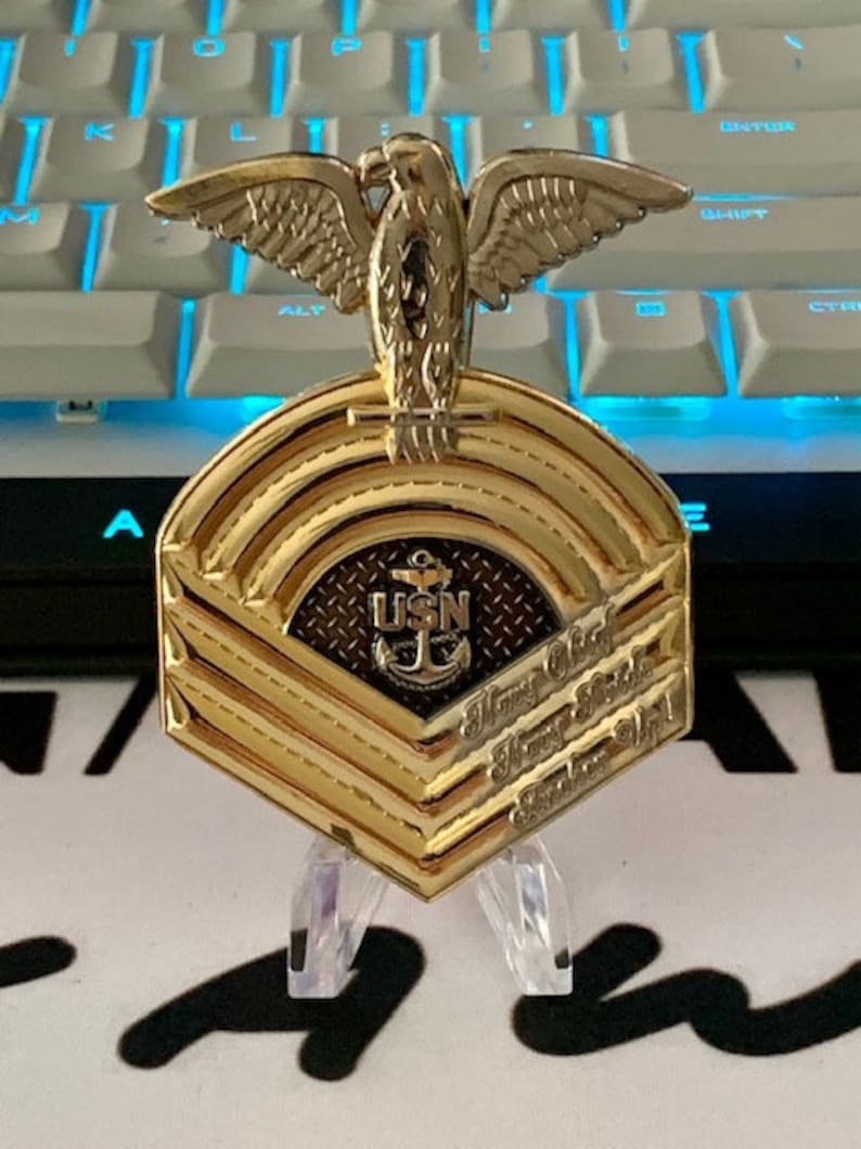 Beautiful Navy Chief Old School Rank CPO Challenge Coin - Etsy