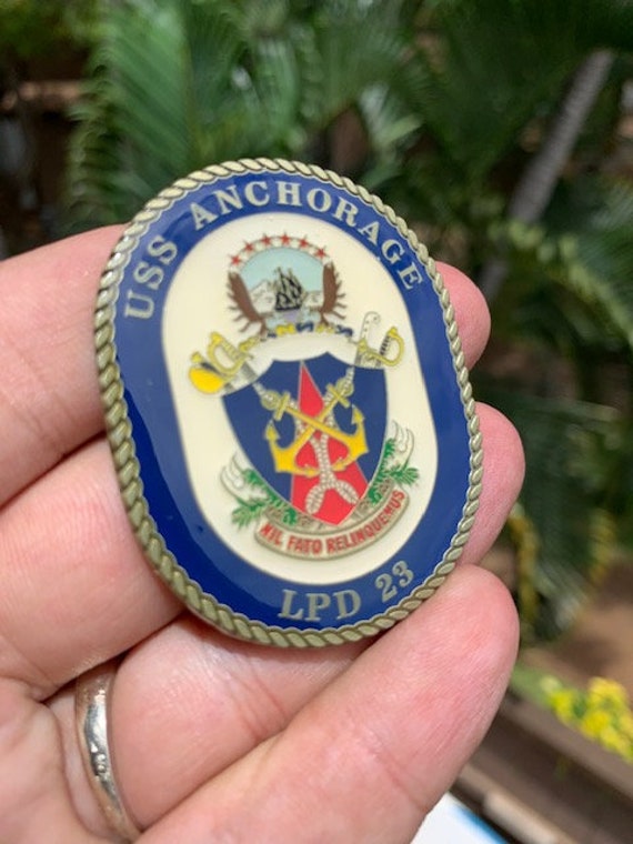 Beautiful Navy Chief USS Anchorage CPO Challenge Coin - Etsy