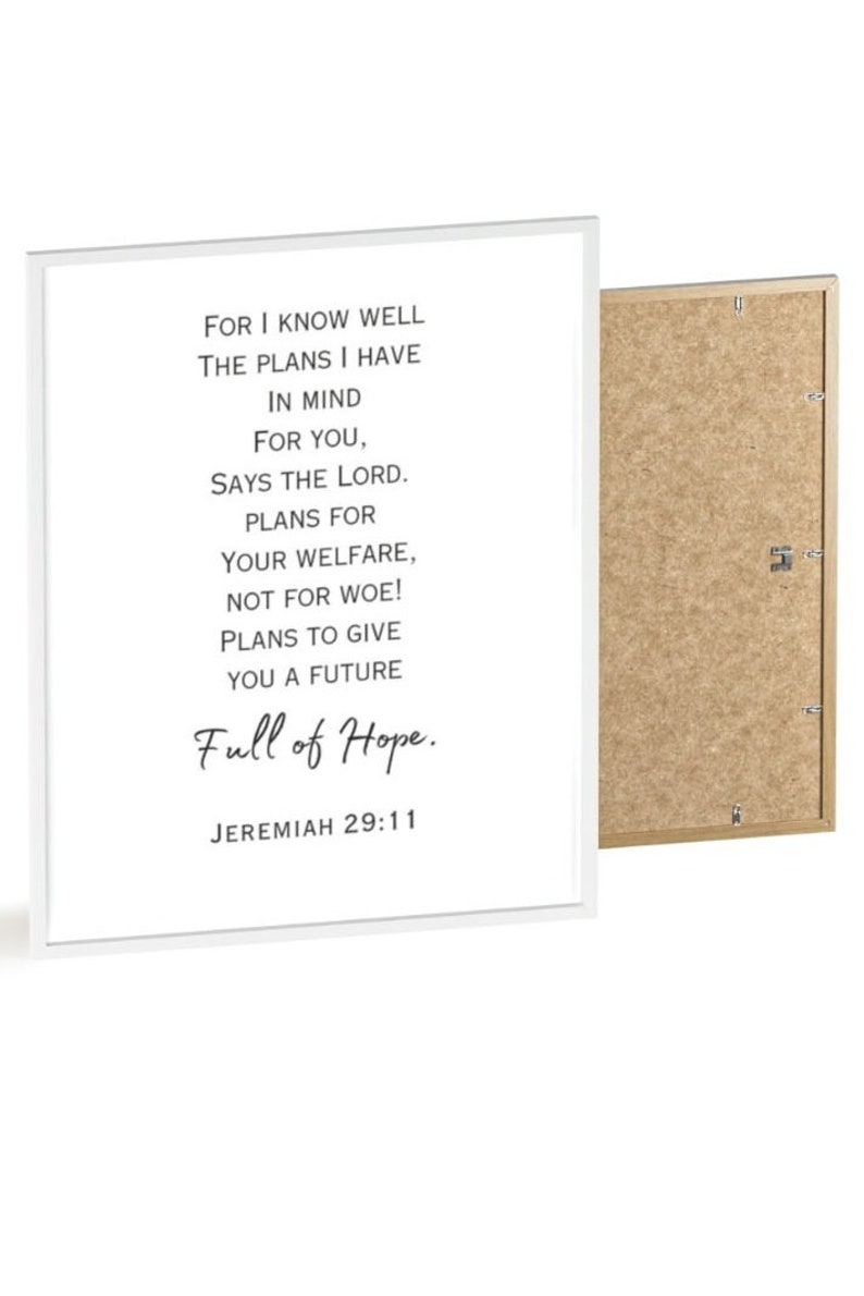 Jeremiah 29:11 I Know the Plans Scripture Download, Digital Print ...