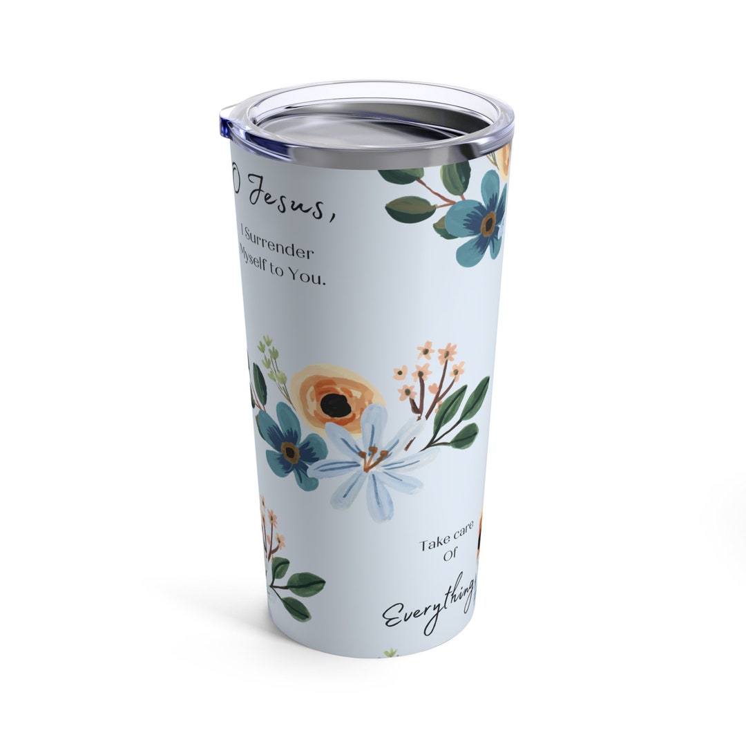 Surrender Prayer Tumbler 20oz, Surrender Novena Christian Tumbler ...