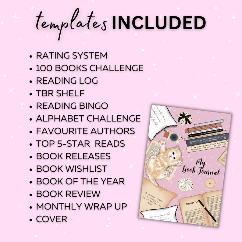 Printable Book Journal, Reading Journal, Book Tracker, Book Review ...