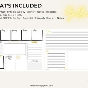 Work Week Planner, Printable Work Planner Template, Work Productivity ...