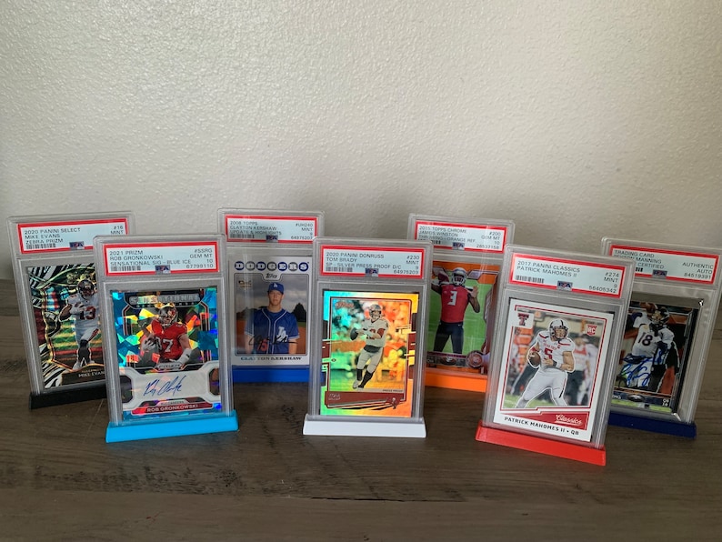 PSA Graded Trading Card Display Stands - 5 Pack - Etsy