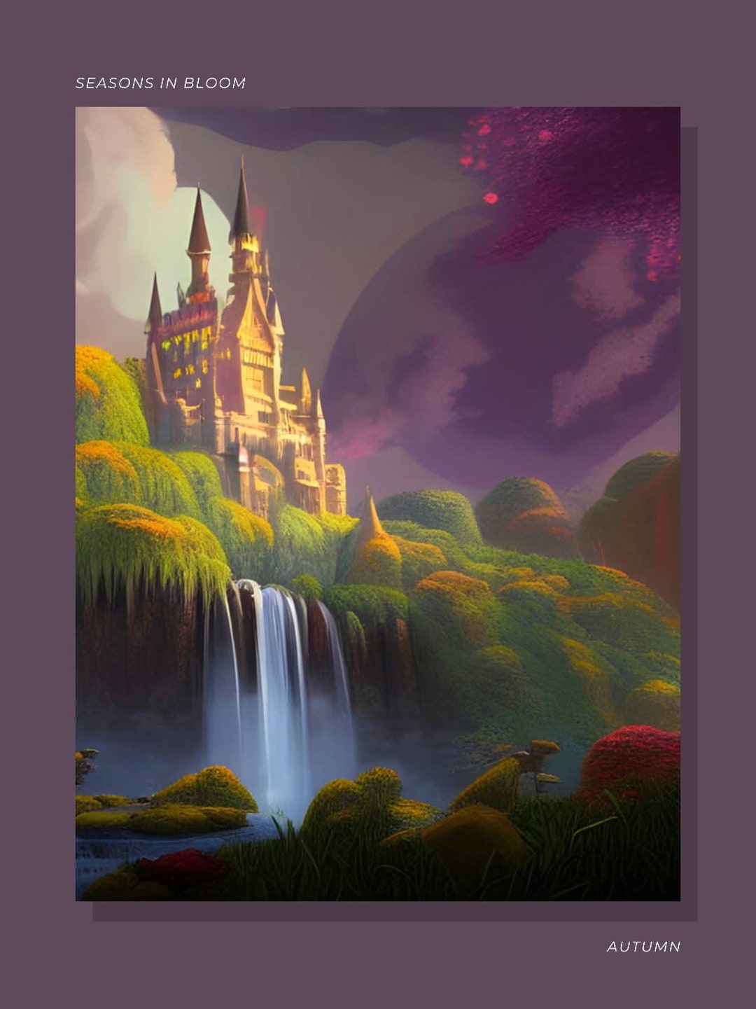 Autumn Fall Court Wall Art Printable Poster Digital Download Fantasy ...