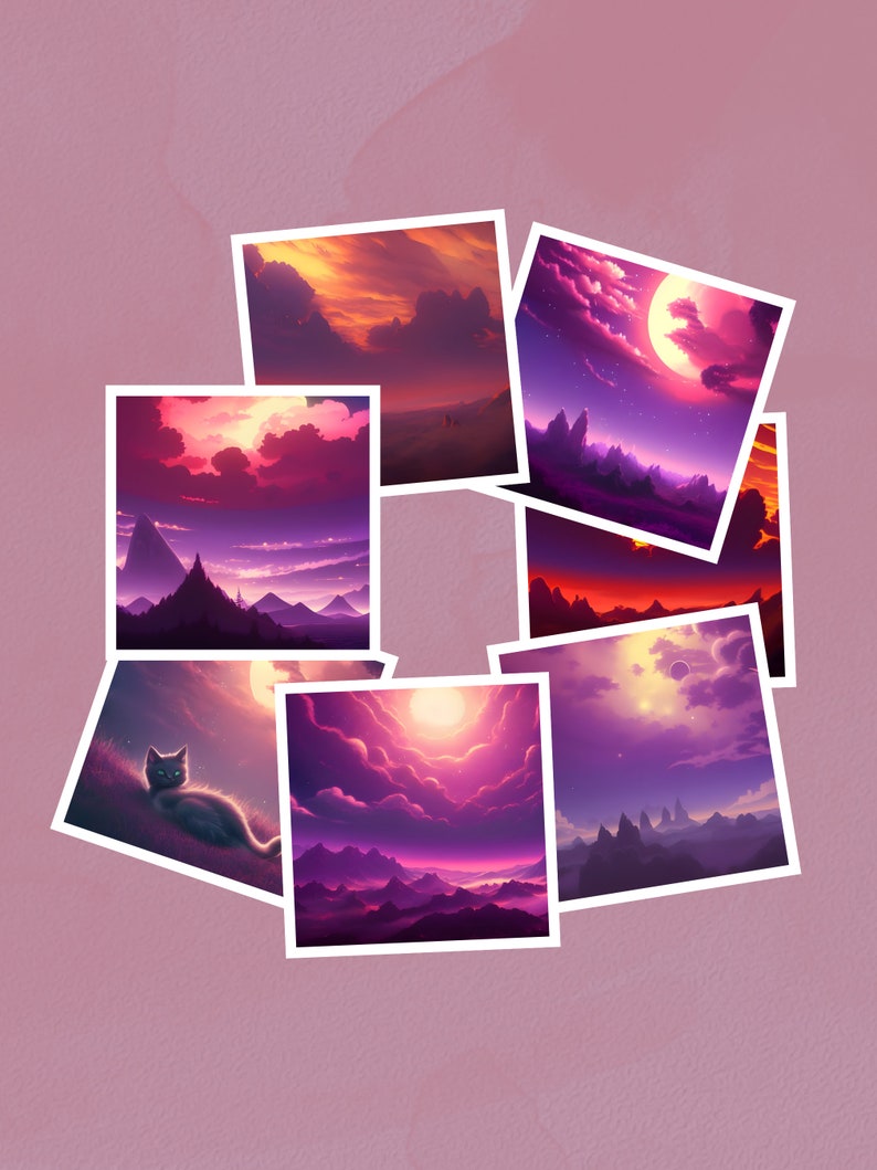 Set of 7 Art Prints Digital Download Landscape and Scenery - Etsy