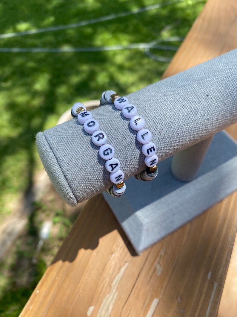 Morgan Wallen Black and White Set - Clay Bead Bracelets - Etsy