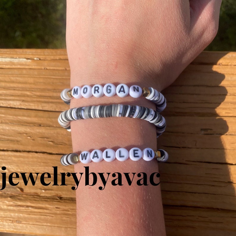 Morgan Wallen 3 Piece Set Clay Bead Bracelet - Etsy