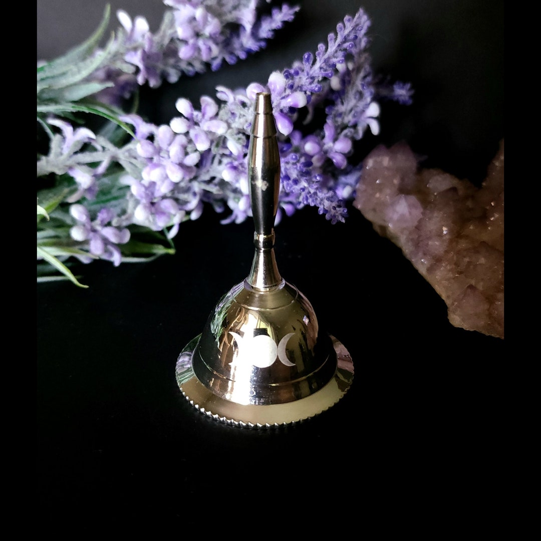 Triple Moon Silver Plated Altar Bell - Etsy