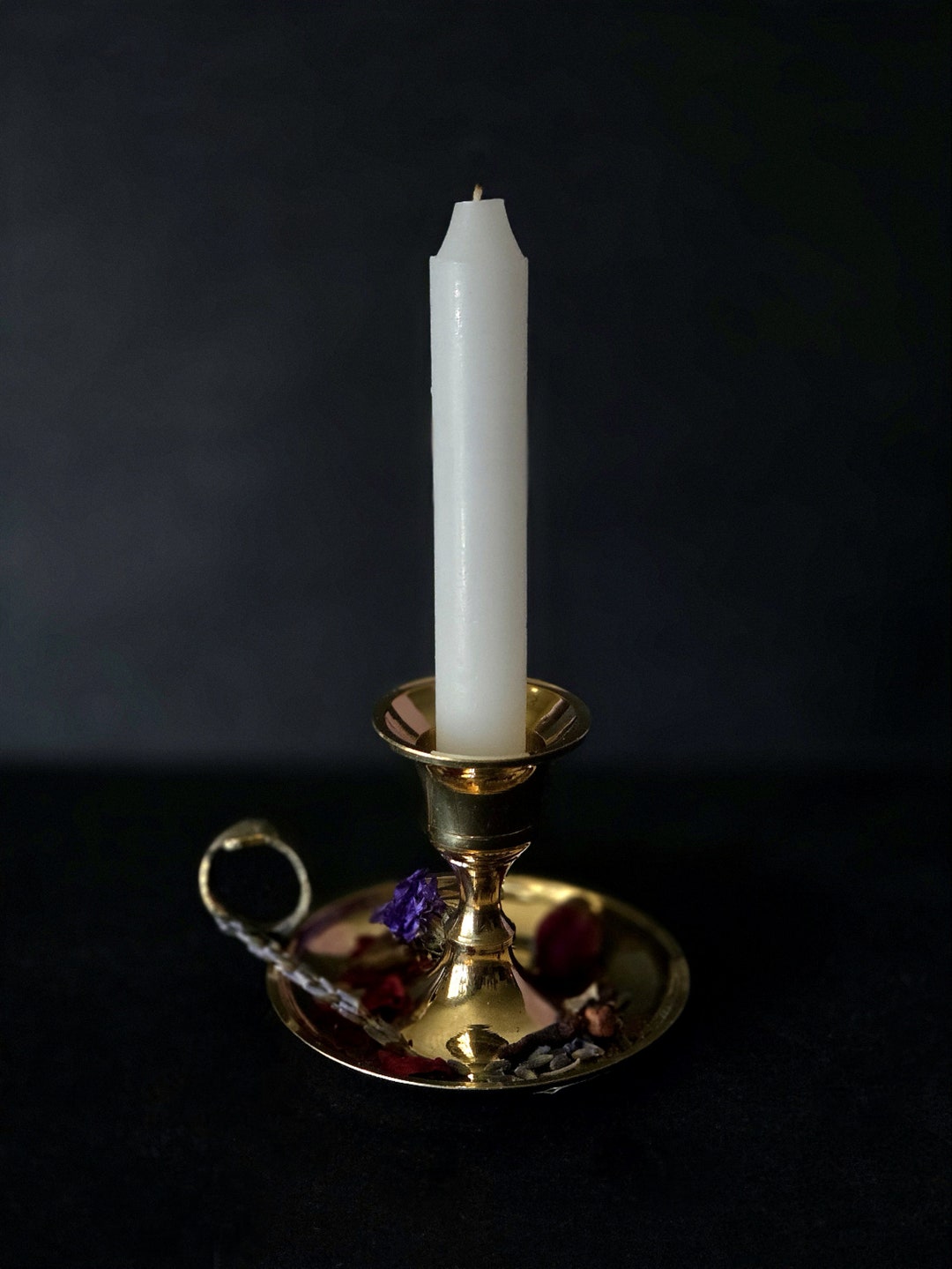 Brass Chamberstick Chime/taper Candle Holder - Etsy