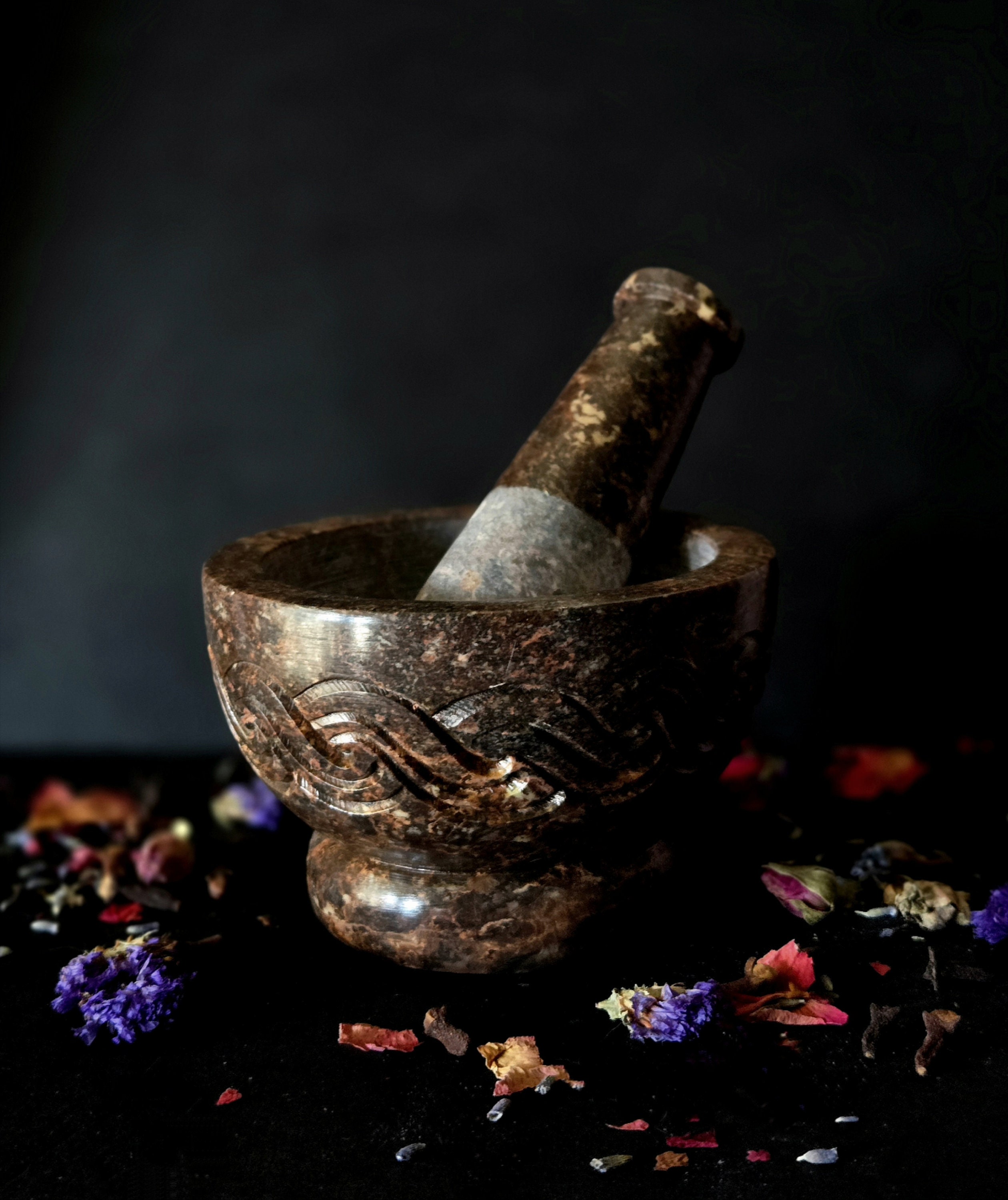 Large Celtic Weave Soap Stone Mortar and Pestle - Etsy