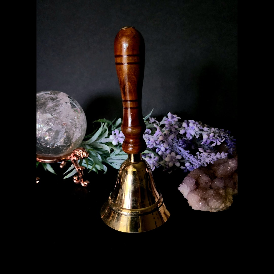 Brass Altar Bell With Wooden Handle - Etsy