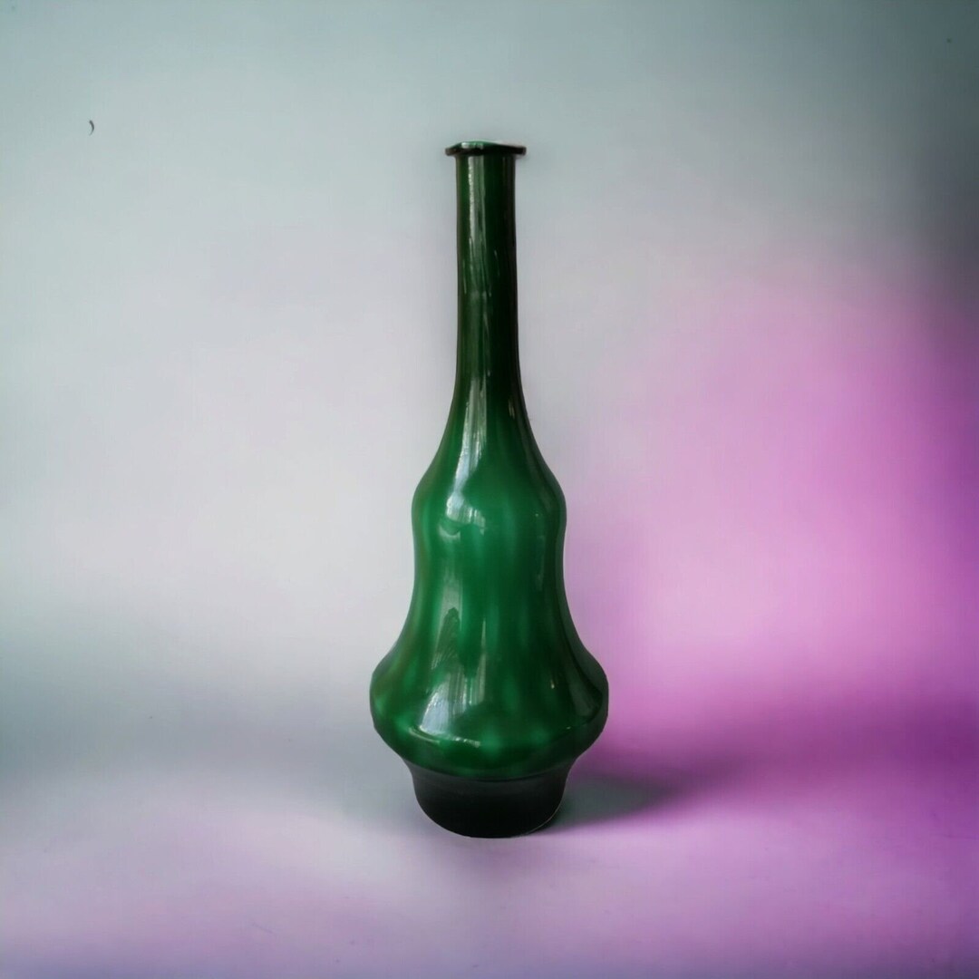 Empoli Very Rare Genie Bottle Green Optical Glass Stopper - Etsy