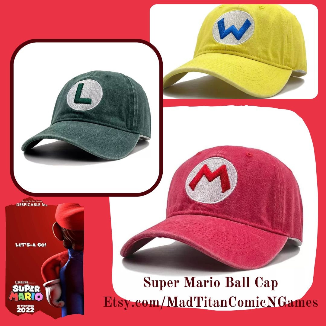 Super Mario Bros. Hat Character Printed Children's Sunscreen Visor Cap ...