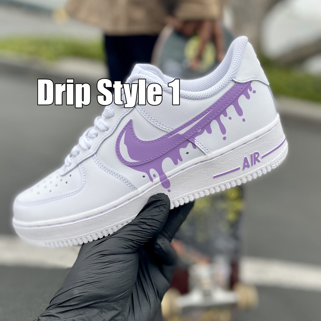 Custom Colored Air Force 1 Drip Swooshes Any Color, Custom Sneakers ...