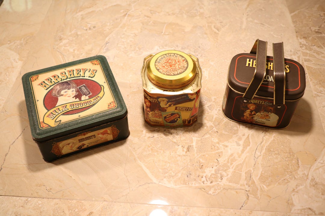 Vintage 1990s Set of 3 Hershey Chocolate Collectible Tins - Etsy