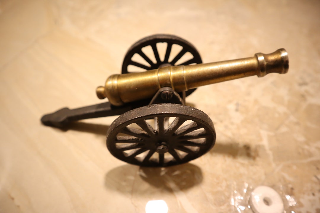 1970s Large Cast Iron and Brass Barrel Cannon Toy - Etsy
