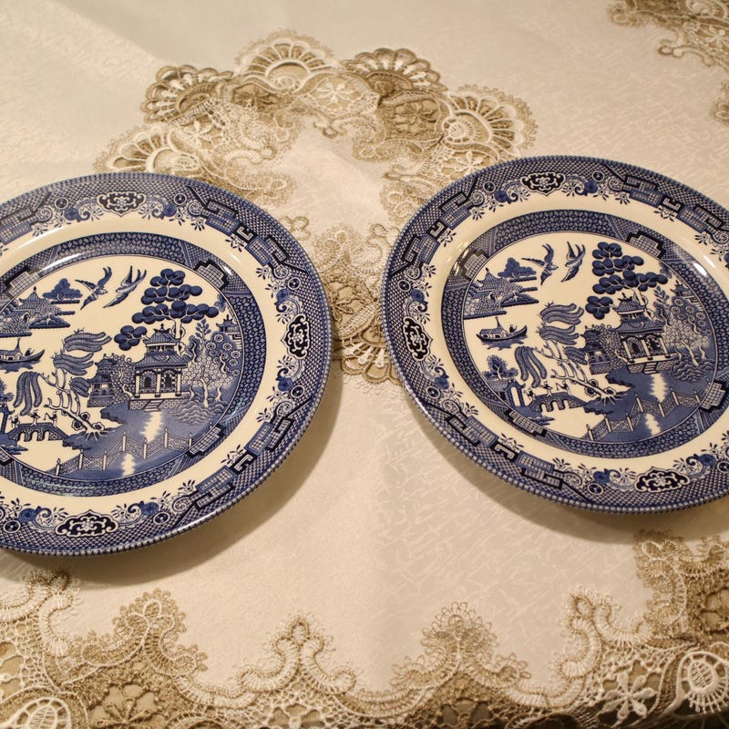 Blue Willow Plates Sets - Etsy