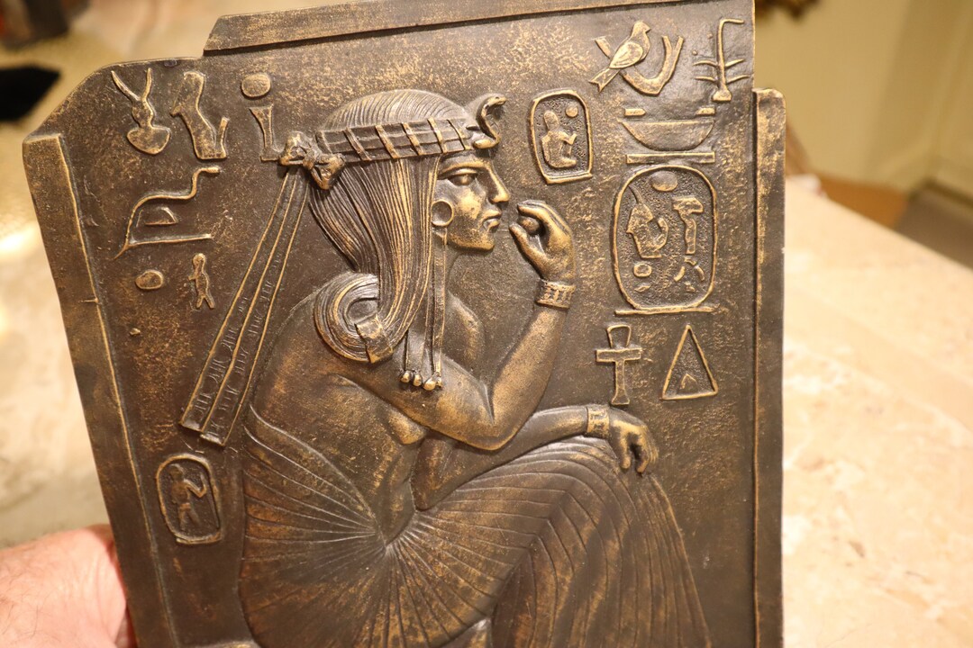 Vintage Egyptian Cleopatra Raised Art Wall Frieze Tablet - Etsy