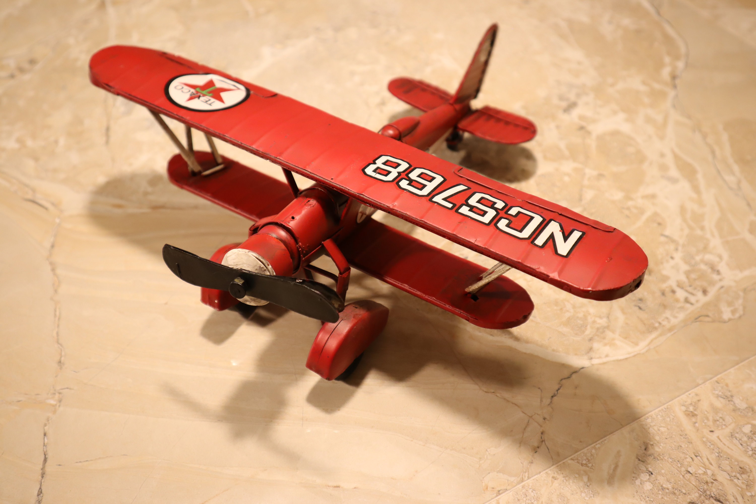 Toy Texaco Red Biplane With Decals Air Express - Etsy