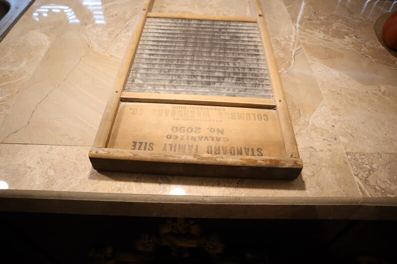 Vintage Sunnyland Columbus Washboard Co Ohio Family Size Galvanized ...