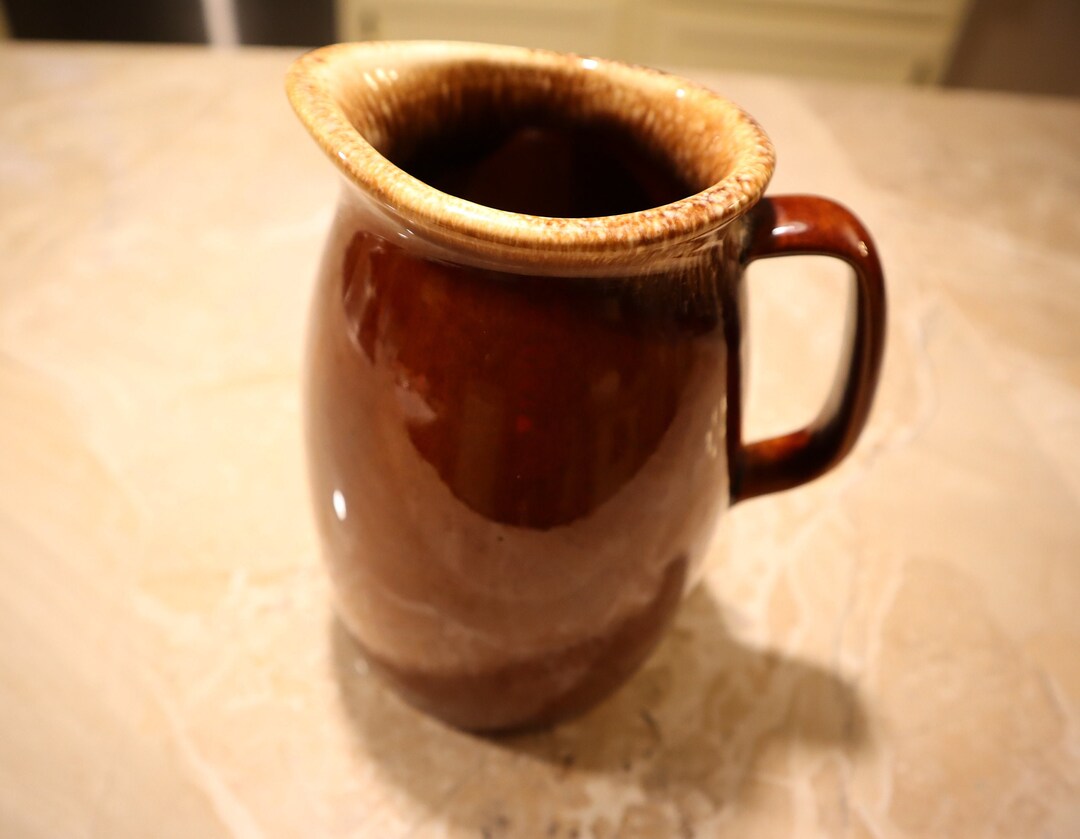 Vintage Hull Drip Glaze Pitcher Made in USA - Etsy
