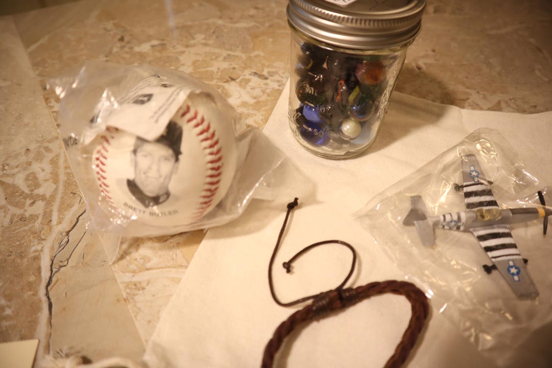 Vintage Boy's Child's Gift Set - Baseball, 58 Marbles, Baseball Cards ...