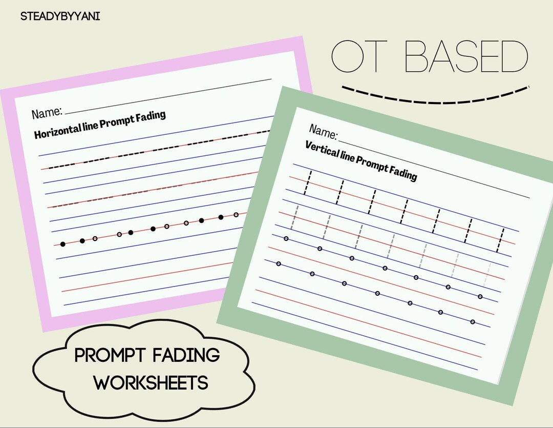 Pre-writing Worksheet for Lines [PROMPT FADING] - Etsy