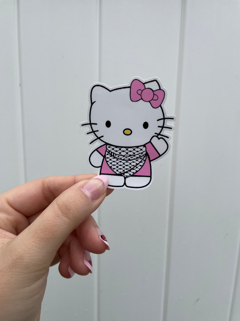 Falastini Hello Kitty Sticker, Palestinian Hello Kitty Sticker ...