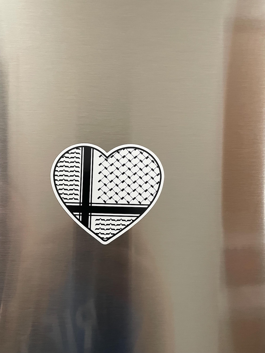 Keffiyeh Heart Magnet, Palestine Magnet, Refrigerator Magnet, Fridge ...
